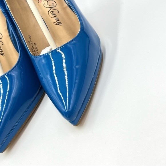 Penny Loves Kenny | Shoes | Penny Loves Kenny Womens Opus Pf Blue Patent Faux Vegan Leather ...